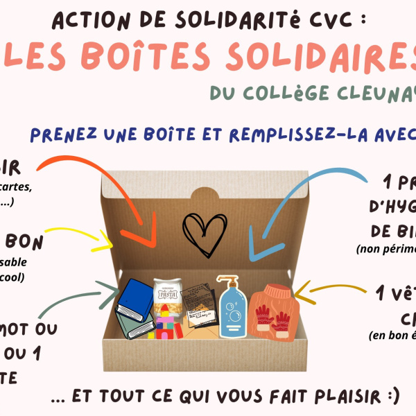 Les boîtes solidaires - Collège Cleunay